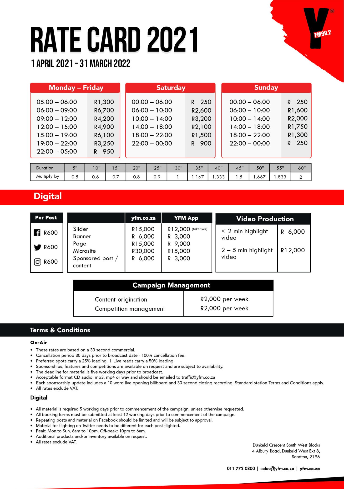 YFM Rate Card 2021 – Y